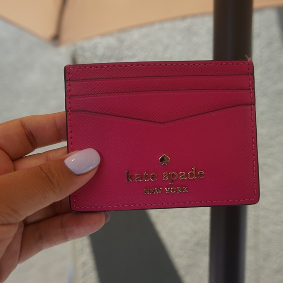 kate spade | Accessories | Kate Spade Pink Key Card Holder Sleek Design ...